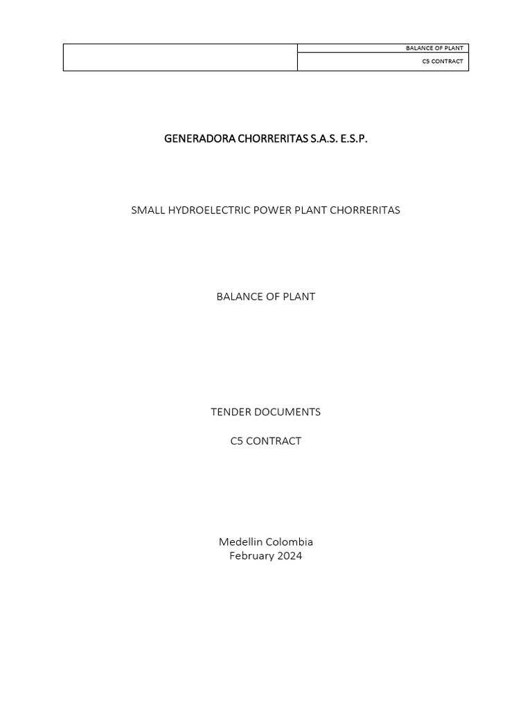 Chorreras Hydroelectric Plant Security Systems | PDF | Closed Circuit ...
