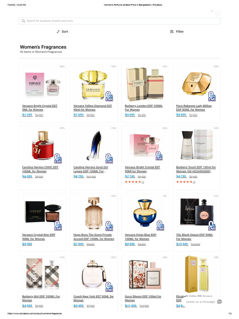 Women's Perfume at Best Price in Bangladesh - Pickaboo2 | PDF | Perfume ...