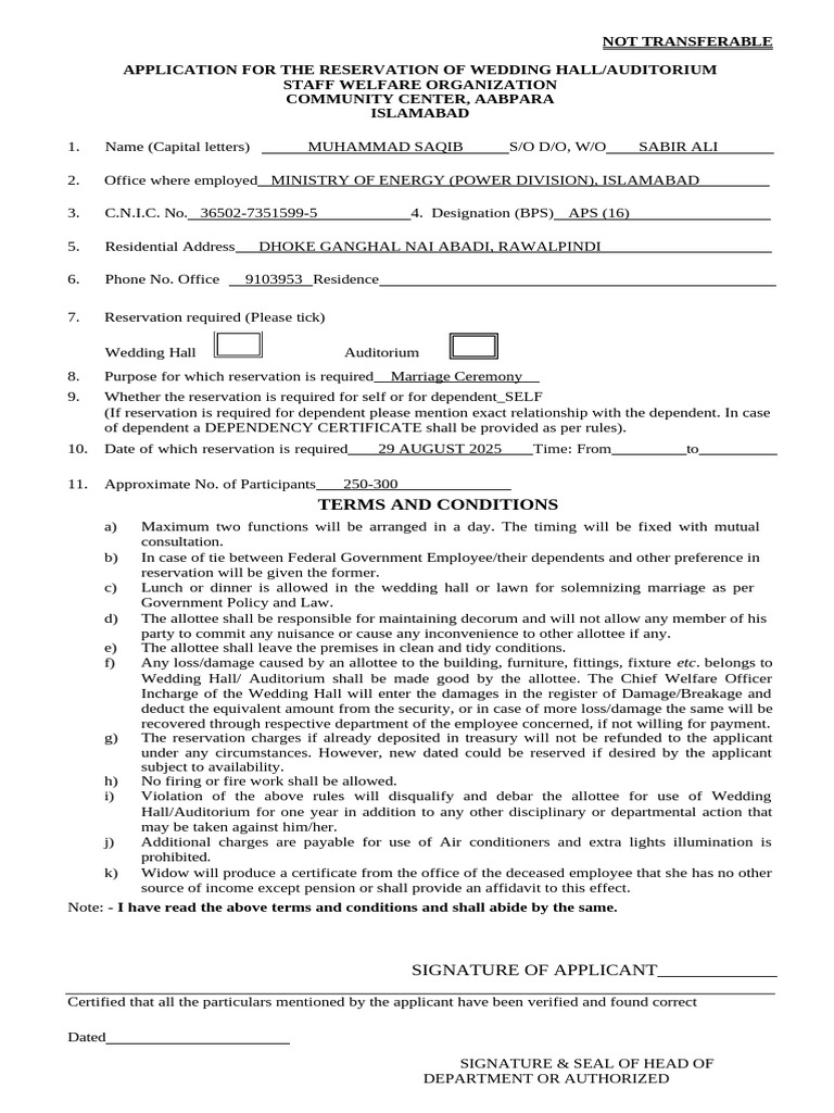 Wedding Hall Reservation Application | PDF