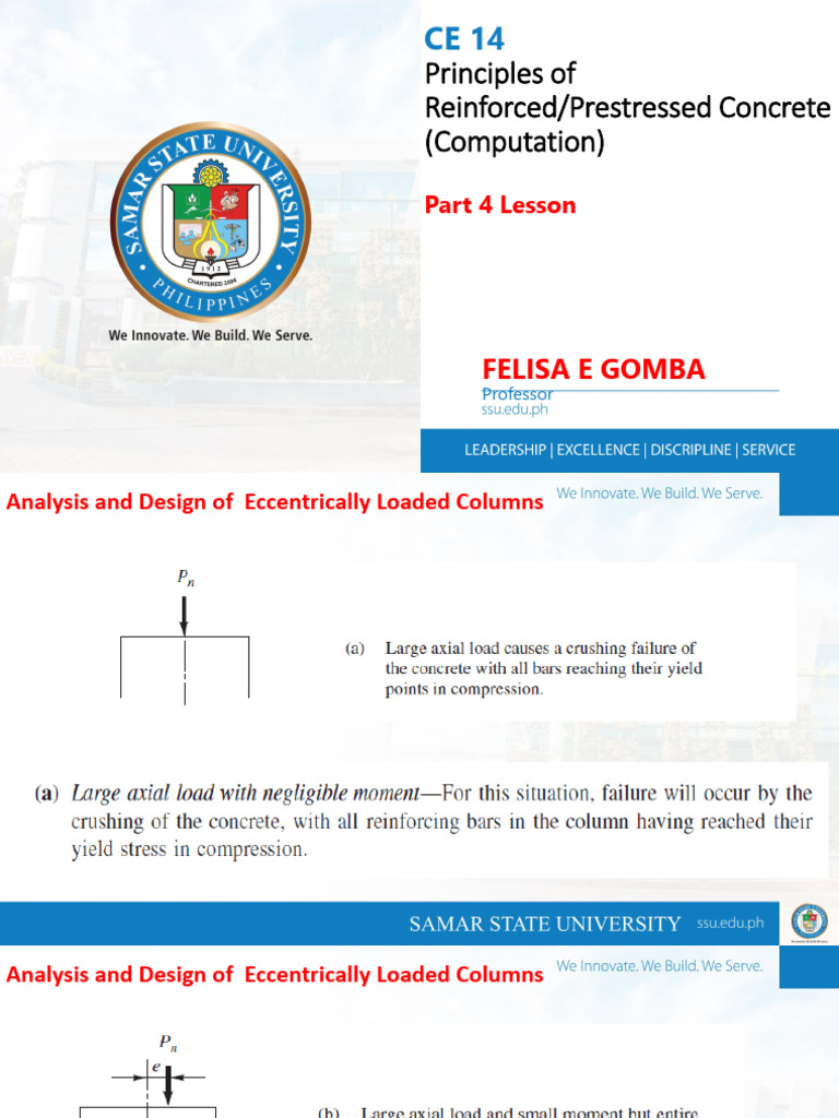 Part - 4 - Lesson in Eccentric Column | PDF