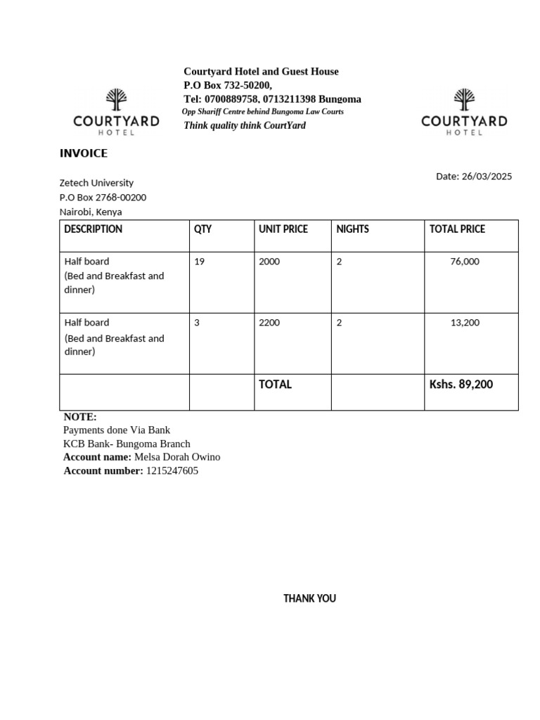 Zetech Uni. Invoice Edited | PDF