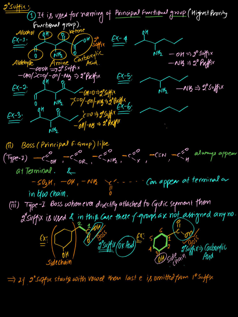 Basic Organic Chemistry - L-06 (Class Notes) - Naming of Side Chain | PDF