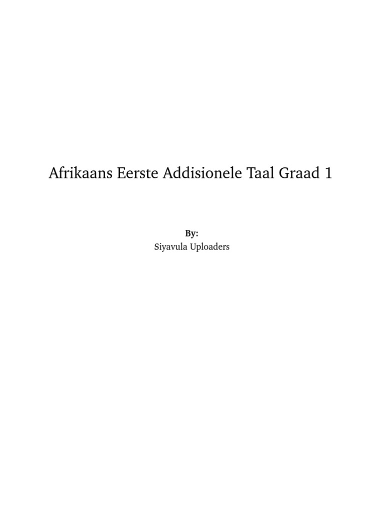 afrikaans-eerste-addisionele-taal-graad | PDF