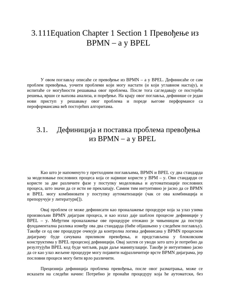 Prevodjenje Iz BPMN - A U BPEL | PDF