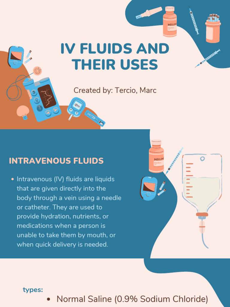 IV Fluids: Types and Uses Explained | PDF | Intravenous Therapy ...