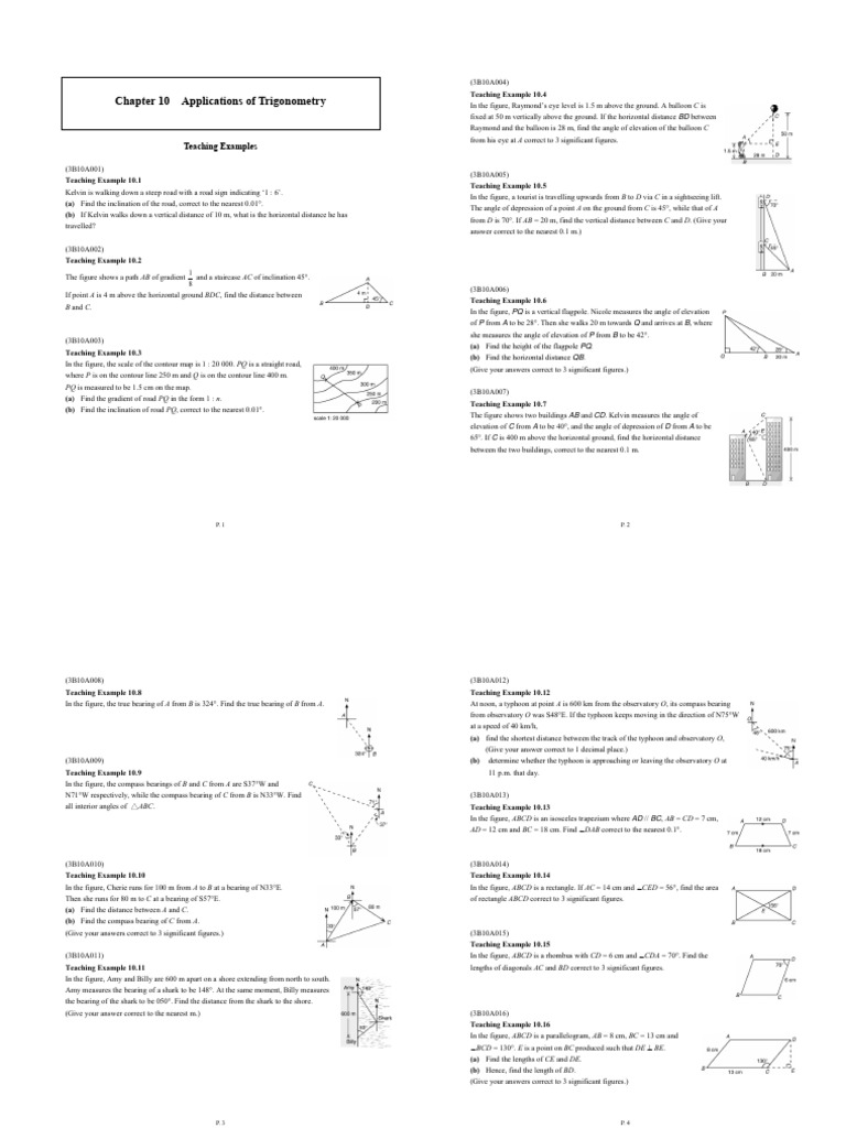 Chapter 10 Applications of Trigonometry | PDF | Rectangle | Elementary ...