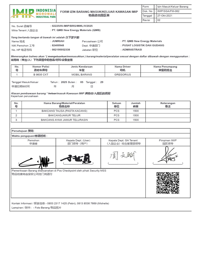 In-Imip BRG MWL V 2025 | PDF