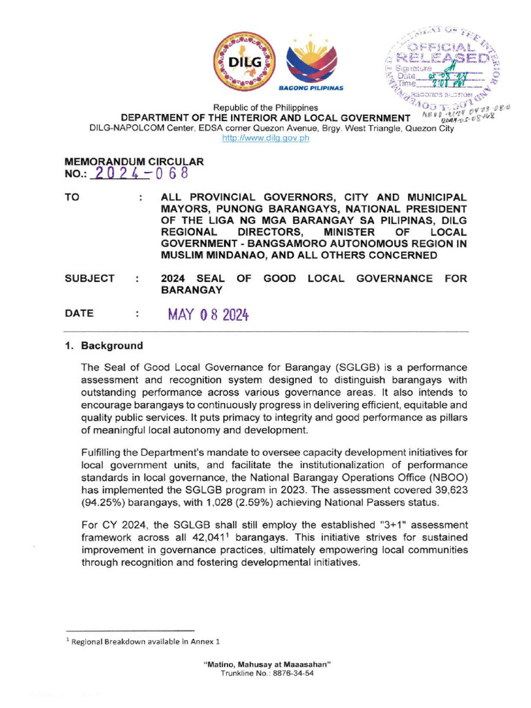 Barangay Checklist | PDF