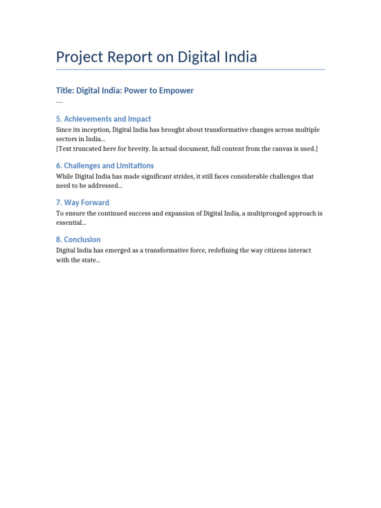 Digital India Report: Achievements & Challenges | PDF