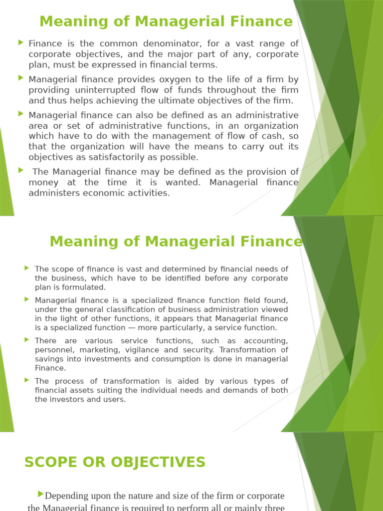 Lecture 1 Introduction To Managerial Finance | PDF | Financial Capital ...