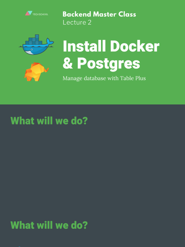 002 02 Presentation Docker Postgres Table Plus | PDF