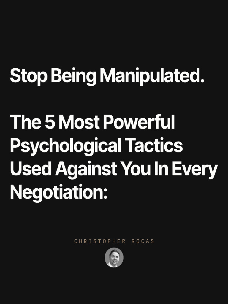 The 5 Most Powerful Psychological Tactics Used Against You | PDF