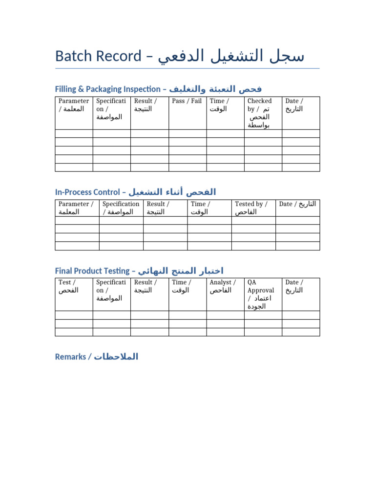 Batch Record With Authorization | PDF