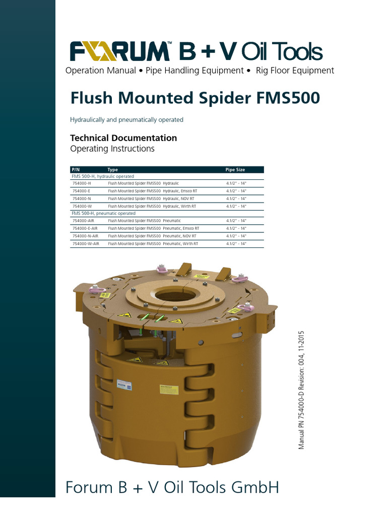 FMS500 Flush Mounted Spider Manual | PDF