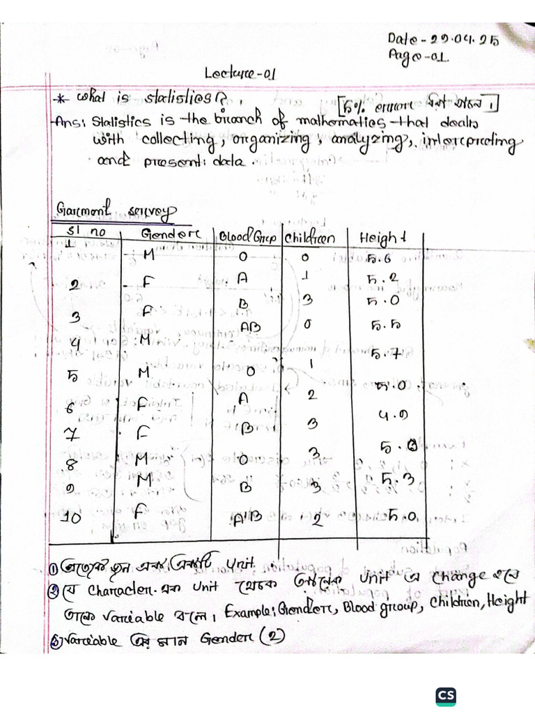 Statistics Lec1,2,3 | PDF