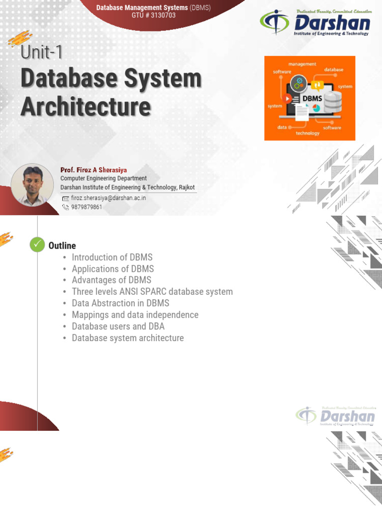 DBMS - Unit-1 (Darshan) (VisionPapers - In) | PDF | Databases | Database Design