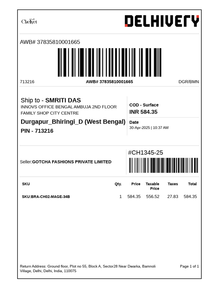 Shipping Label | PDF
