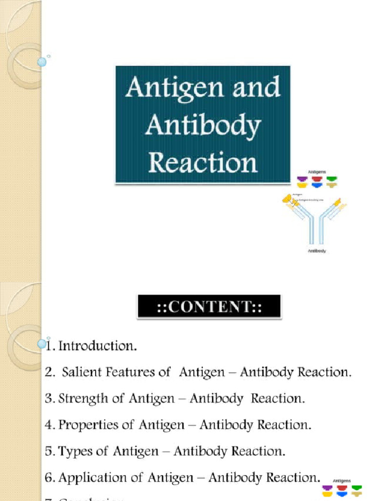 Antigen Antibody Reaction | PDF