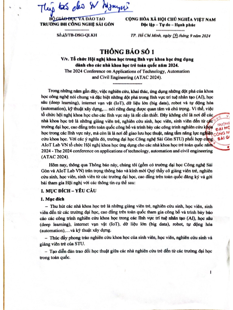 HNKH -KH ung dung danh cho cac nha KH tre nam 2024 | PDF