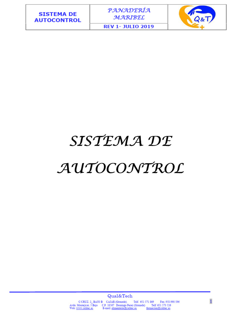 Sistema de Autocontrol | PDF | Análisis de Riesgo y Puntos Críticos de ...