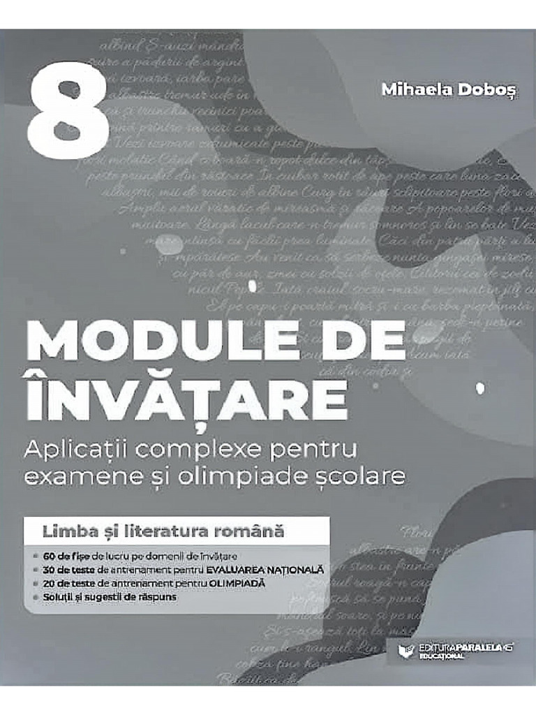 Module de Învățare LLR, Cls. A 8-A-001 | PDF