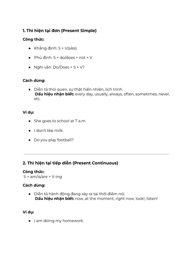 Lý thuyết anh6 | PDF