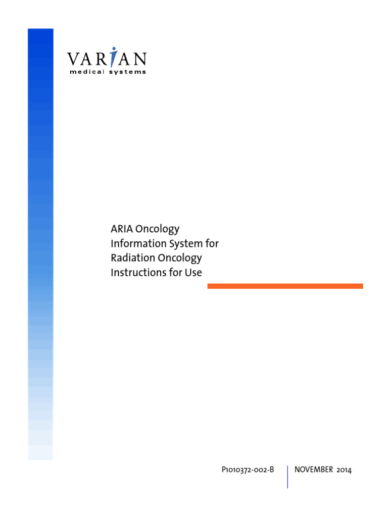 ARIA Oncology System User Guide | PDF | Medical Diagnosis | Patient