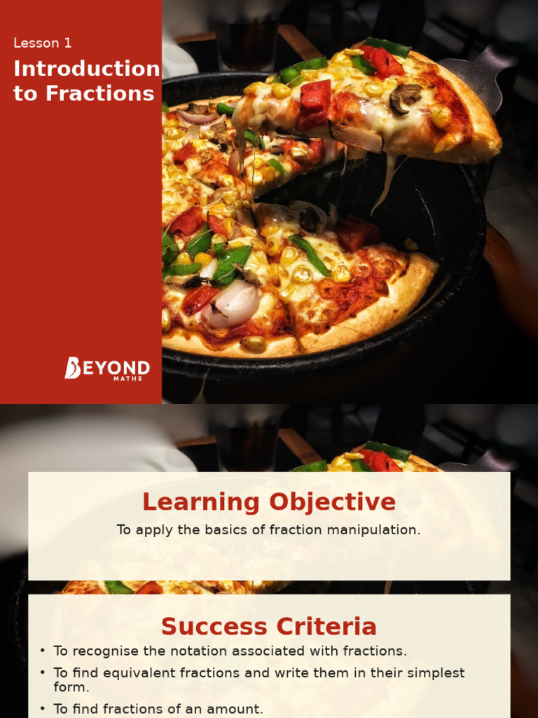Introduction to Fractions Lesson Plan | PDF | Mathematics | Arithmetic