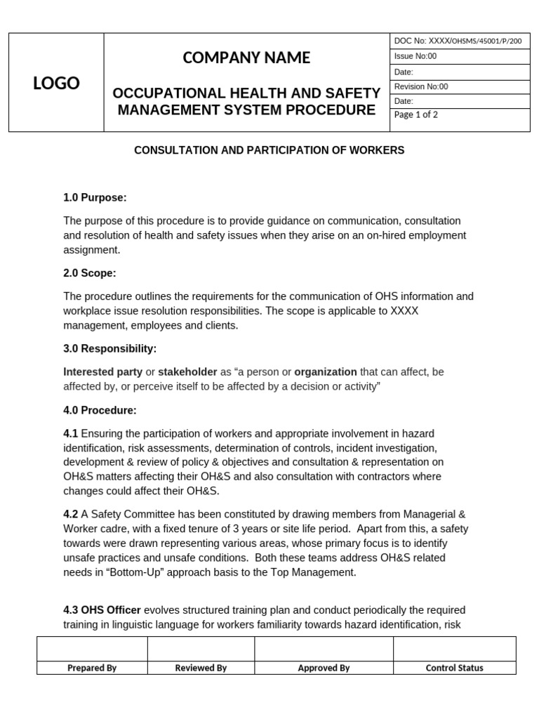 Consultation and Participation of Workers | PDF | Occupational Safety ...