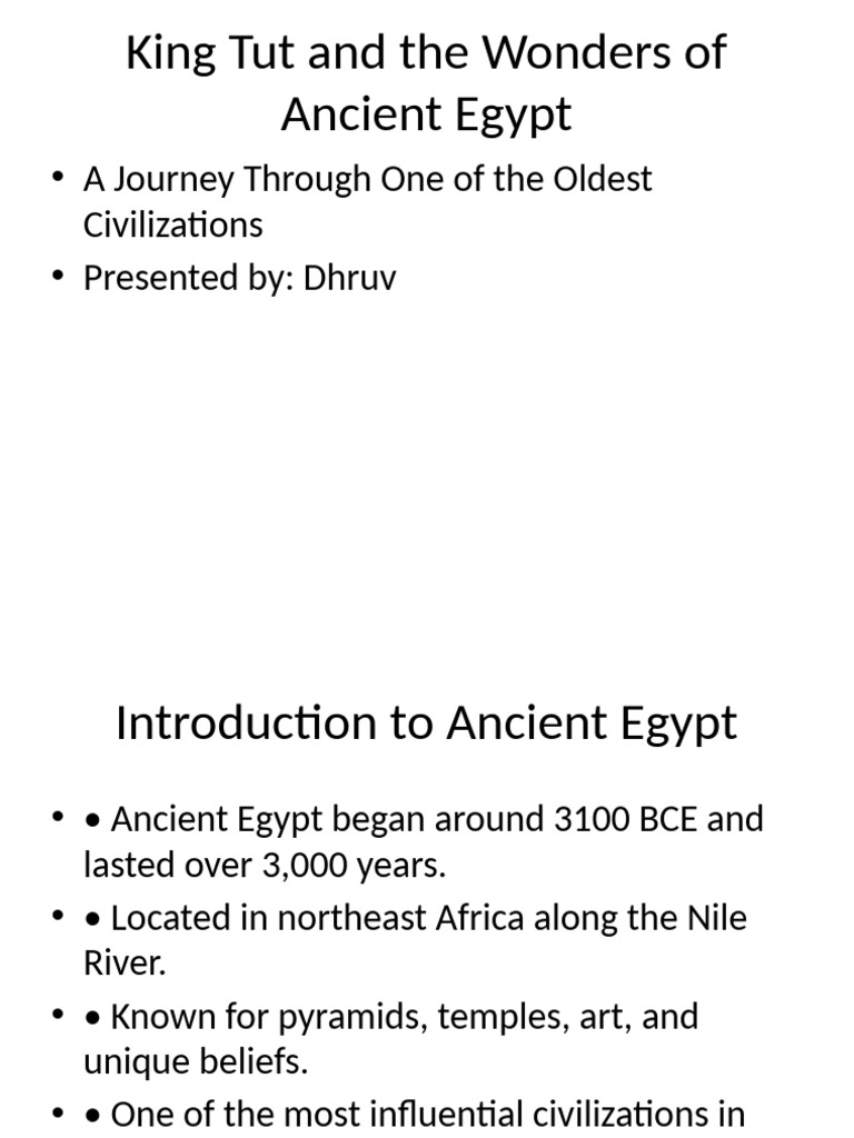 King Tut Ancient Egypt Presentation | PDF