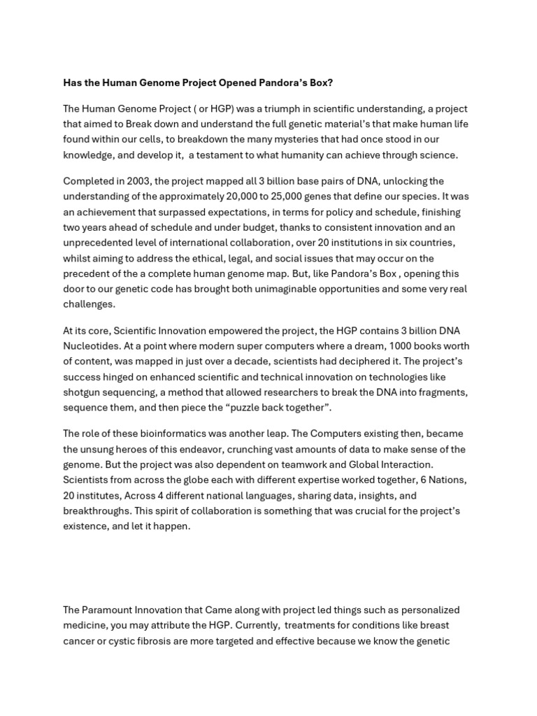 Biology Human Genome Project HW | PDF | Human Genome | Genome