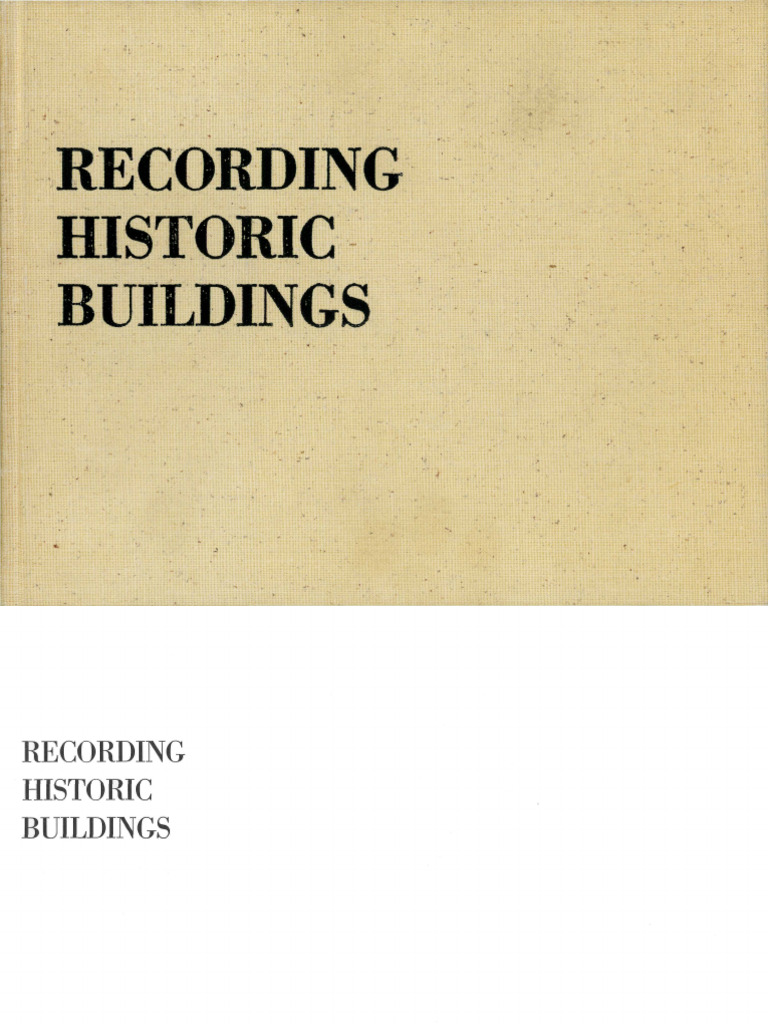 Recording Historic American Buildings | PDF | National Park Service