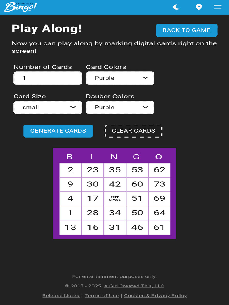 Let's Play Bingo! Play Along | PDF