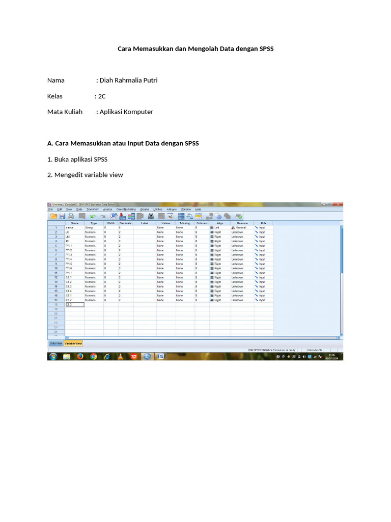 SPSS - Diah Rahmalia Putri 2C | PDF