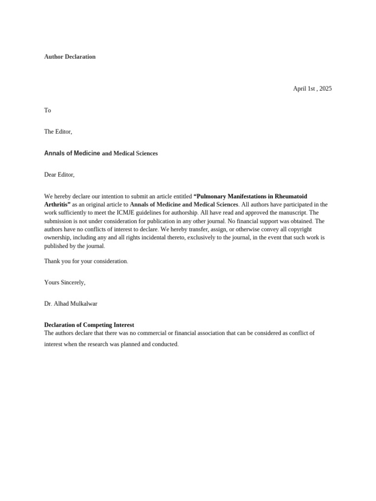 Declaration - ART | PDF