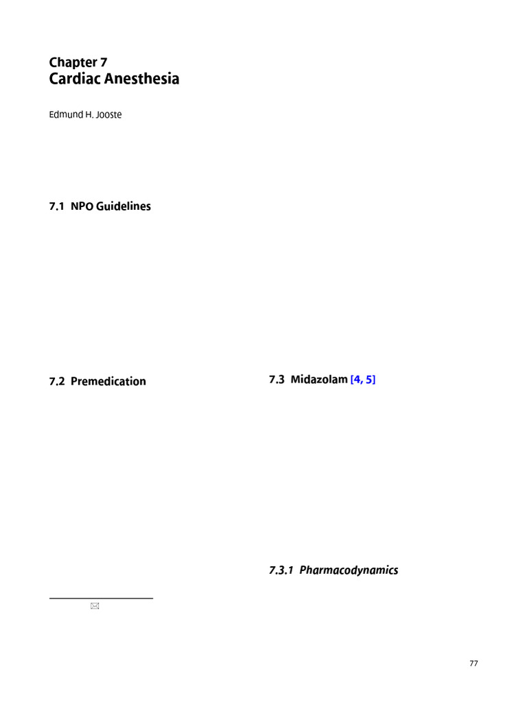 Pediatric Cardiac Anesthesia Guidelines | PDF | Midazolam | Anesthesia