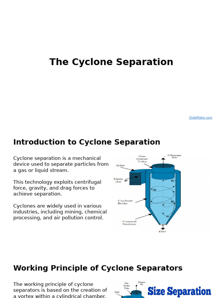 The Cyclone Separation | PDF