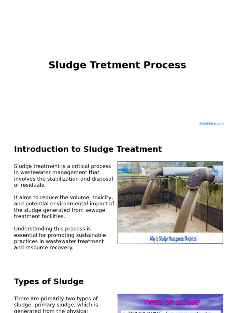 Sludge Tretment Process | PDF