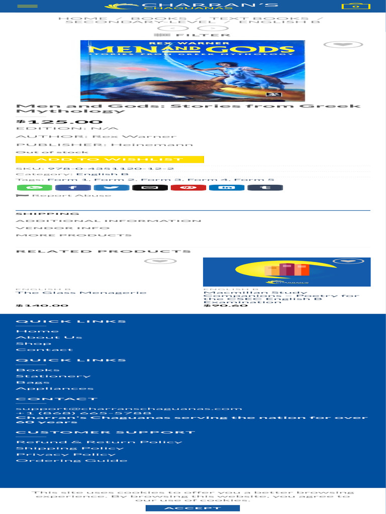 Men and Gods Stories From Greek Mythology - Charran's Chaguanas | PDF