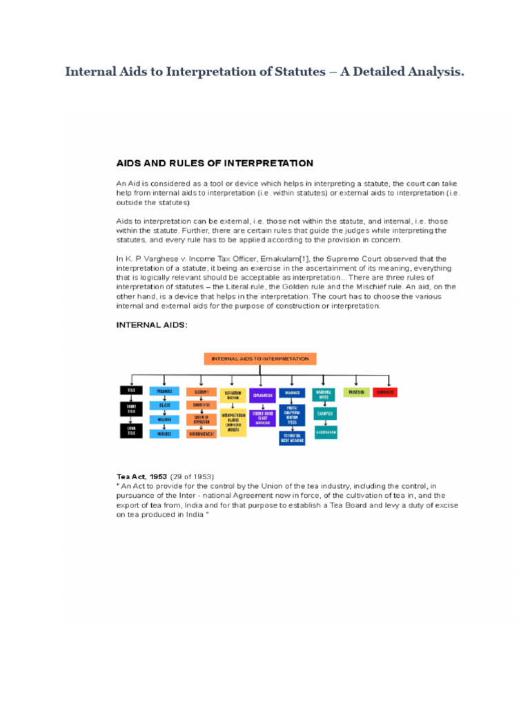 Internal Aids To Interpretation | PDF | Justice | Crime & Violence