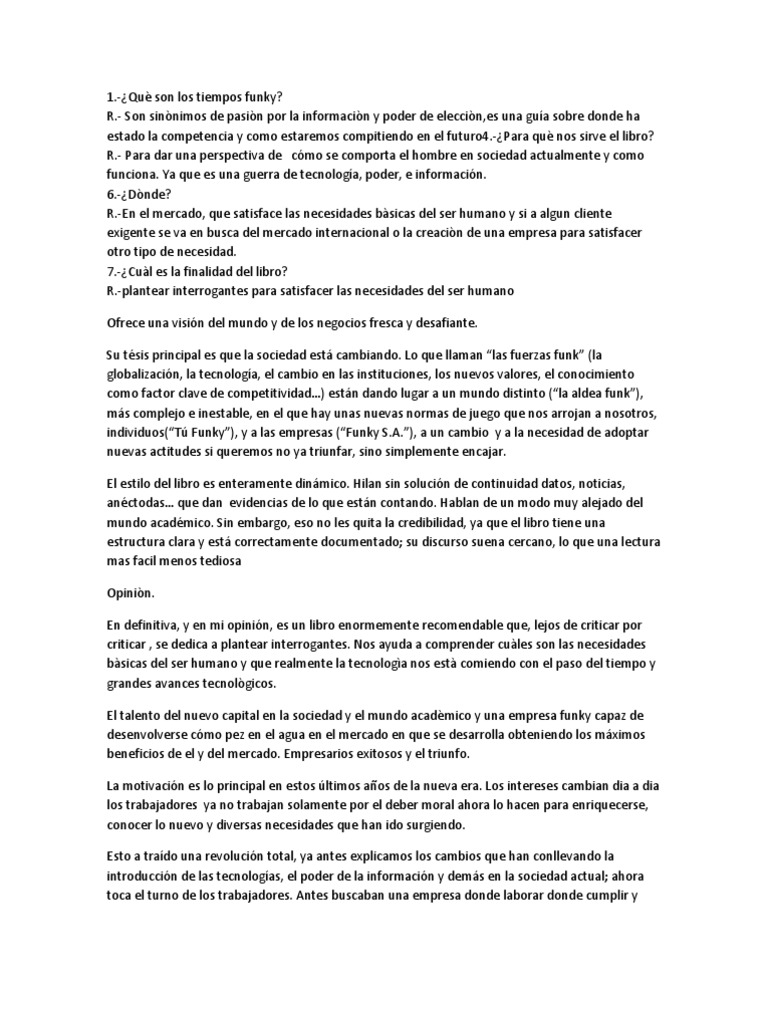 Funky Business | PDF | Capitalismo | Conocimiento