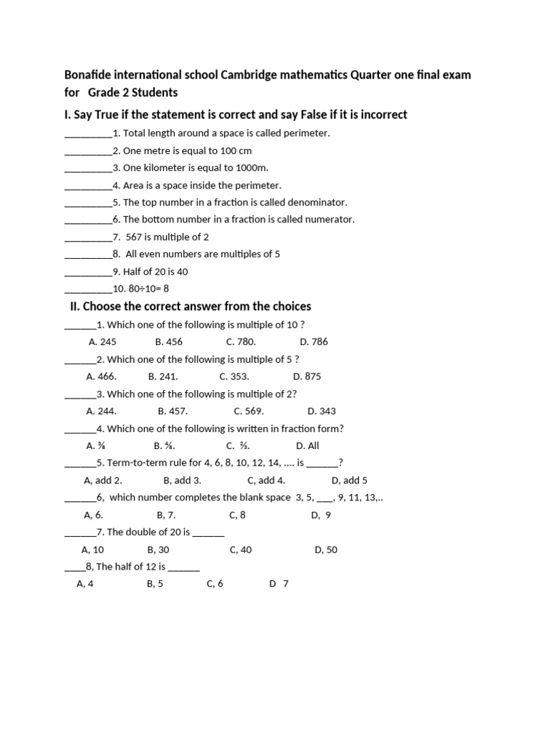 Cambridge Mathematics Stage 3 Final Exam | PDF | Mathematics | Arithmetic
