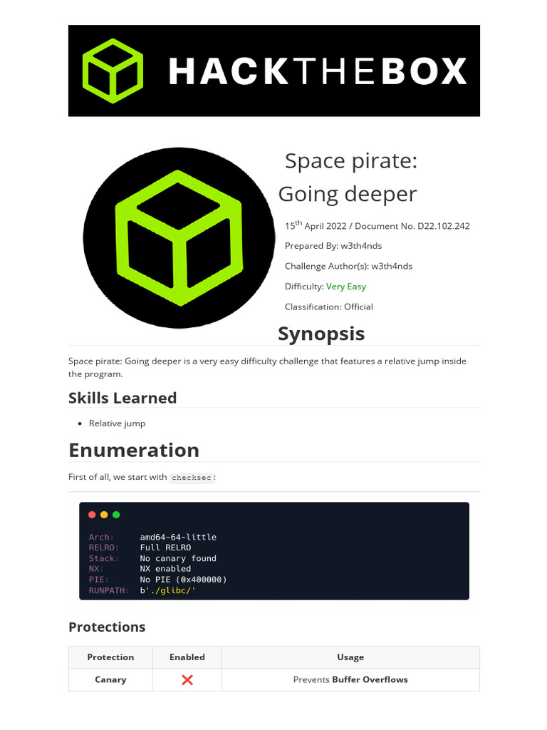 Space Pirate - Going Deeper | PDF | Software Development | Computer Architecture