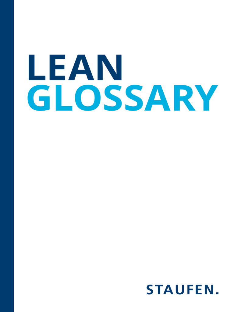 Lean Methodologies and Glossary Terms | PDF | Mentorship | Performance ...