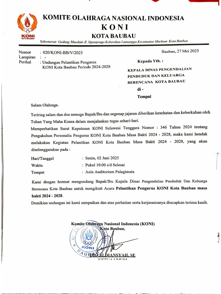 surat koni kota baubau | PDF