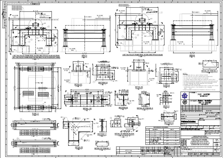 O21548-100-H-F-12730-001-R0 - Tail Pulley Frame For Conv. Uc21-Gl001 ...