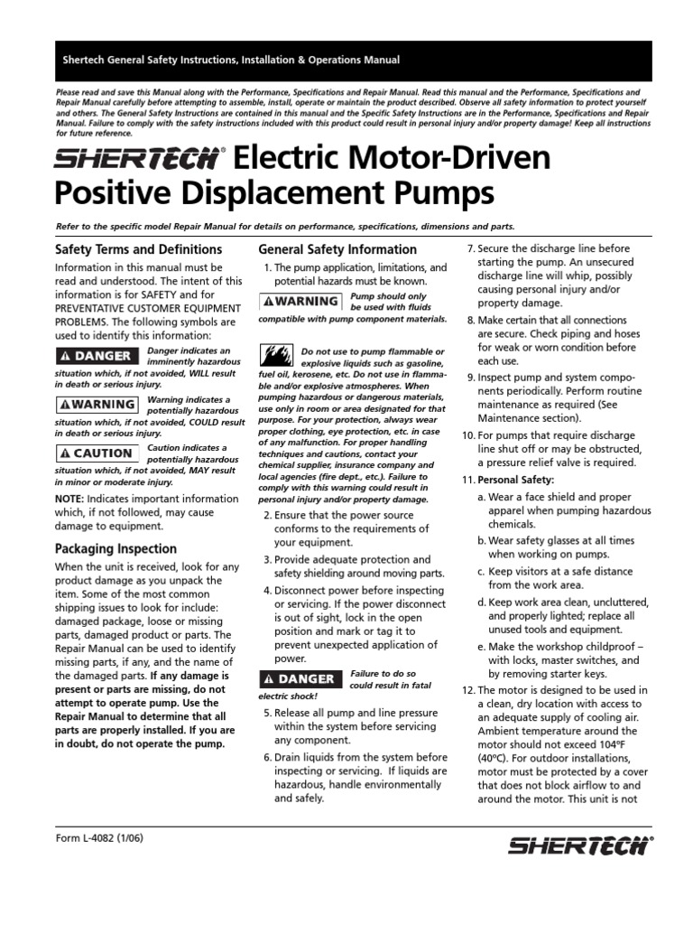 Shertech Pump Safety & Operation Guide | PDF | Pump | Valve