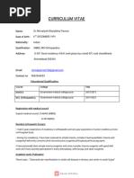MBBS Doctor CV Format and Sample | PDF | Medical School | Health Care