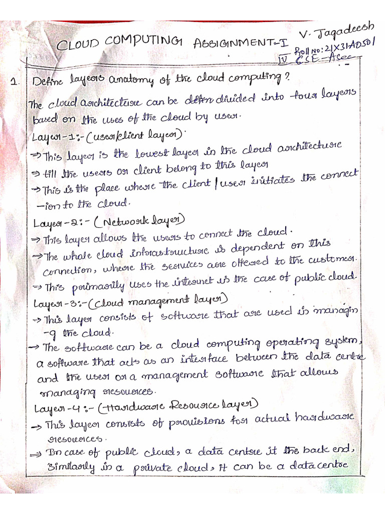 Cloud Computing Assignment-1 | PDF