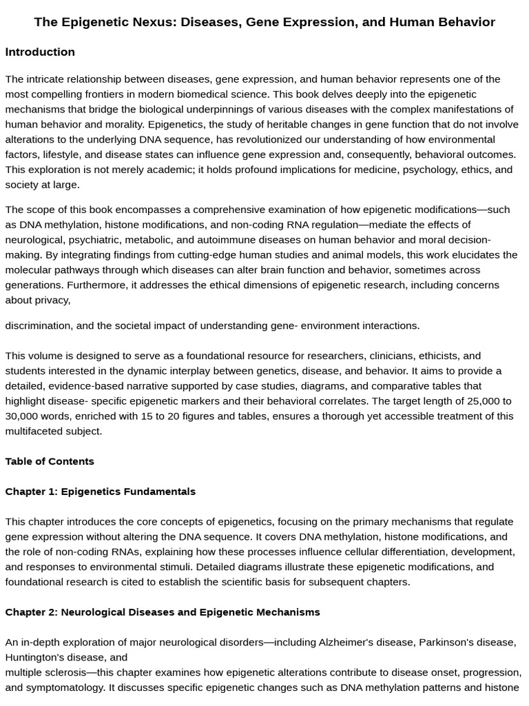 Epigenetics Disease Behavior Book Translated | PDF | Epigenetics ...